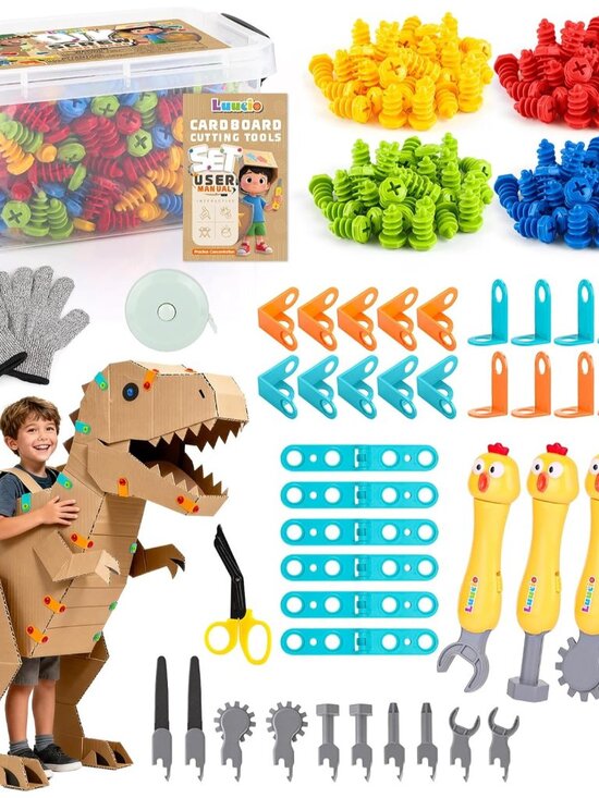 Toys | 196 Pcs Cardboard Cutter For Kids Reusable Safe Cardboard Tools ...